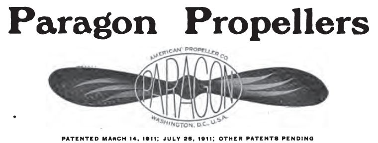 1912 Paragon Wooden Propeller